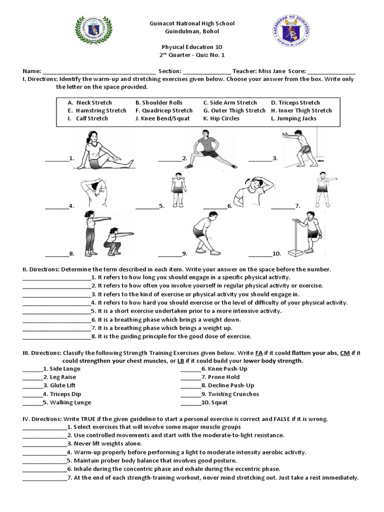 Q2 Quiz#1 | PDF | Strength Training | Physical Exercise