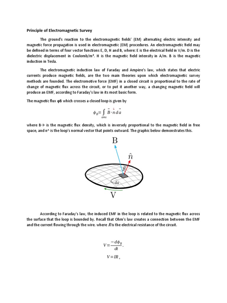 Principle of Electromagnetic Survey | Download Free PDF | Magnetic ...