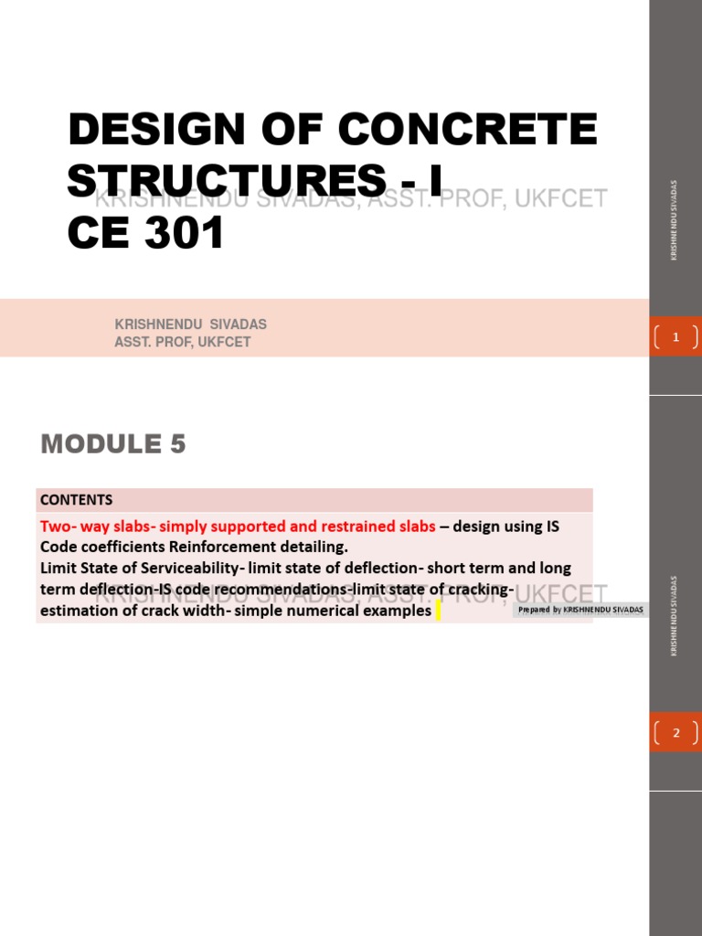 Module 5 Full Notes - Watermark | PDF | Beam (Structure) | Concrete