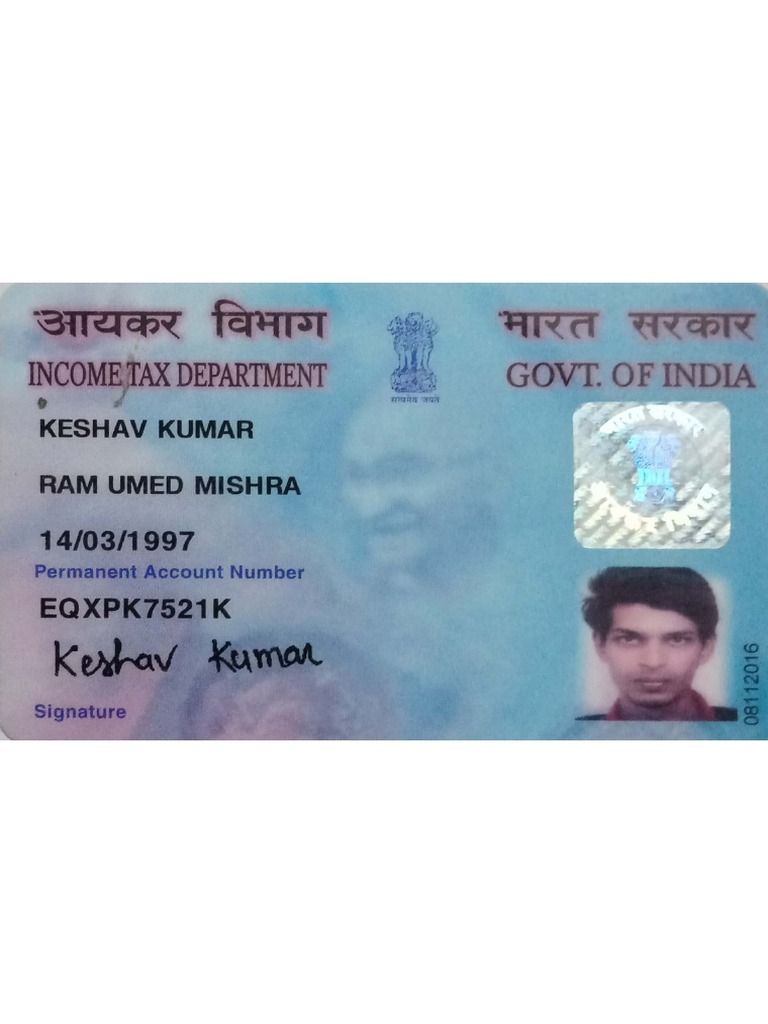 RMK PAN-card | PDF