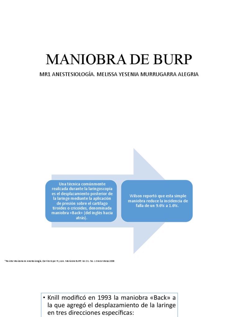 Maniobra de Burp | PDF | Laringe | Medicina CLINICA