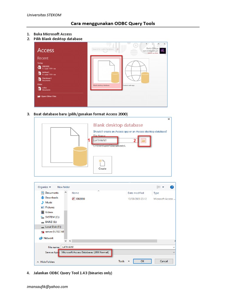Cara Menggunakan ODBC Query Tools | PDF