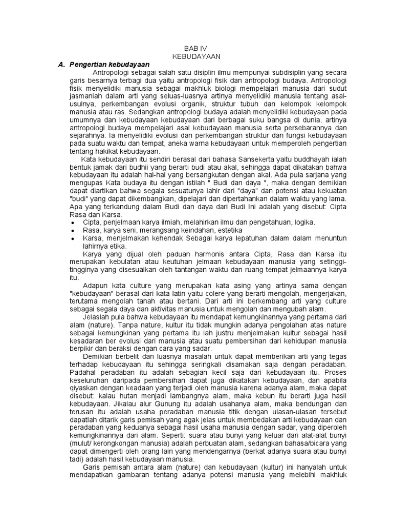 Pengantar Antropologi Kebudayaan | PDF | Ilmu Sosial | Agama & Spiritualitas