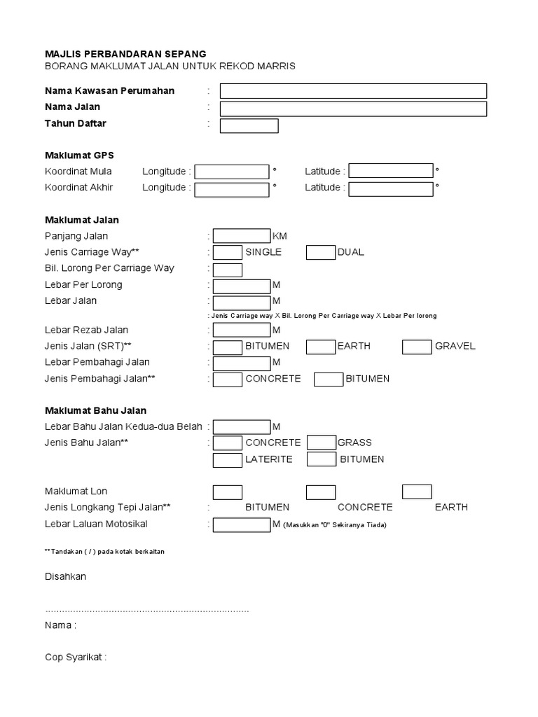Borang Marris Latest | PDF