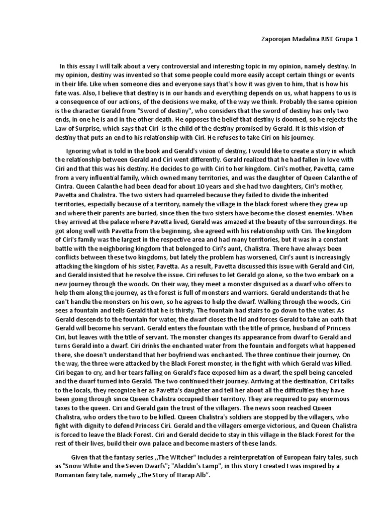 Zaporojan Madalina RISE 1 | PDF | Destiny