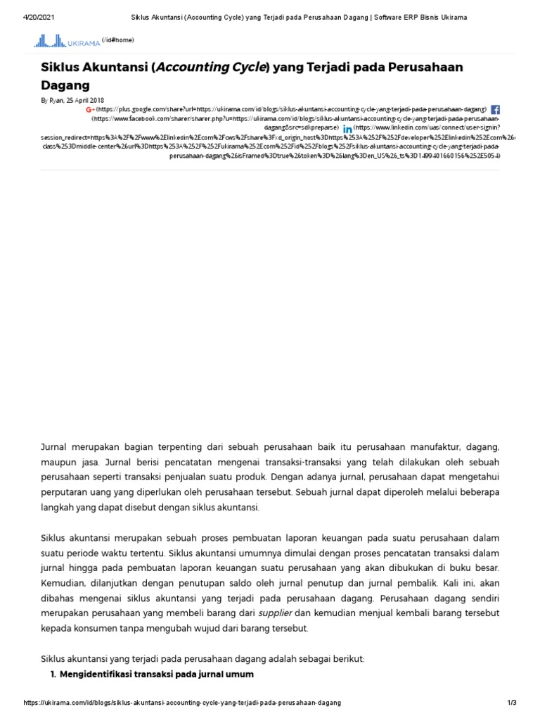 Siklus Akuntansi (Accounting Cycle) | PDF | Bisnis | Pengelolaan Keuangan & Uang