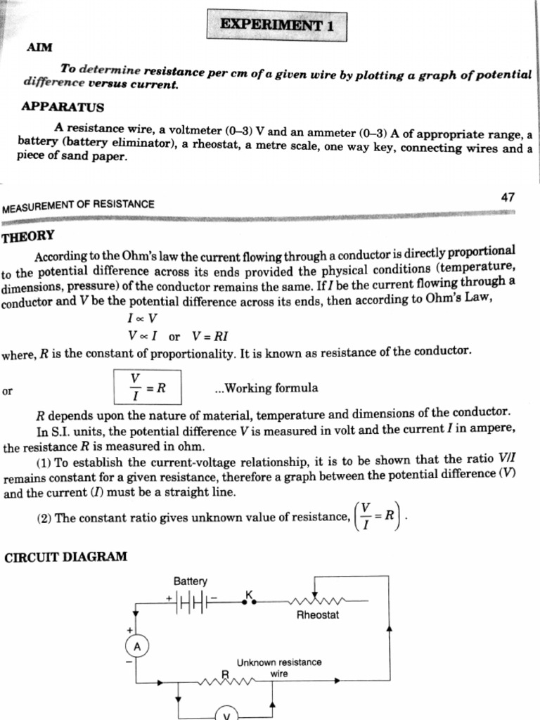 Physics Practical | PDF | Voltage | Metrology