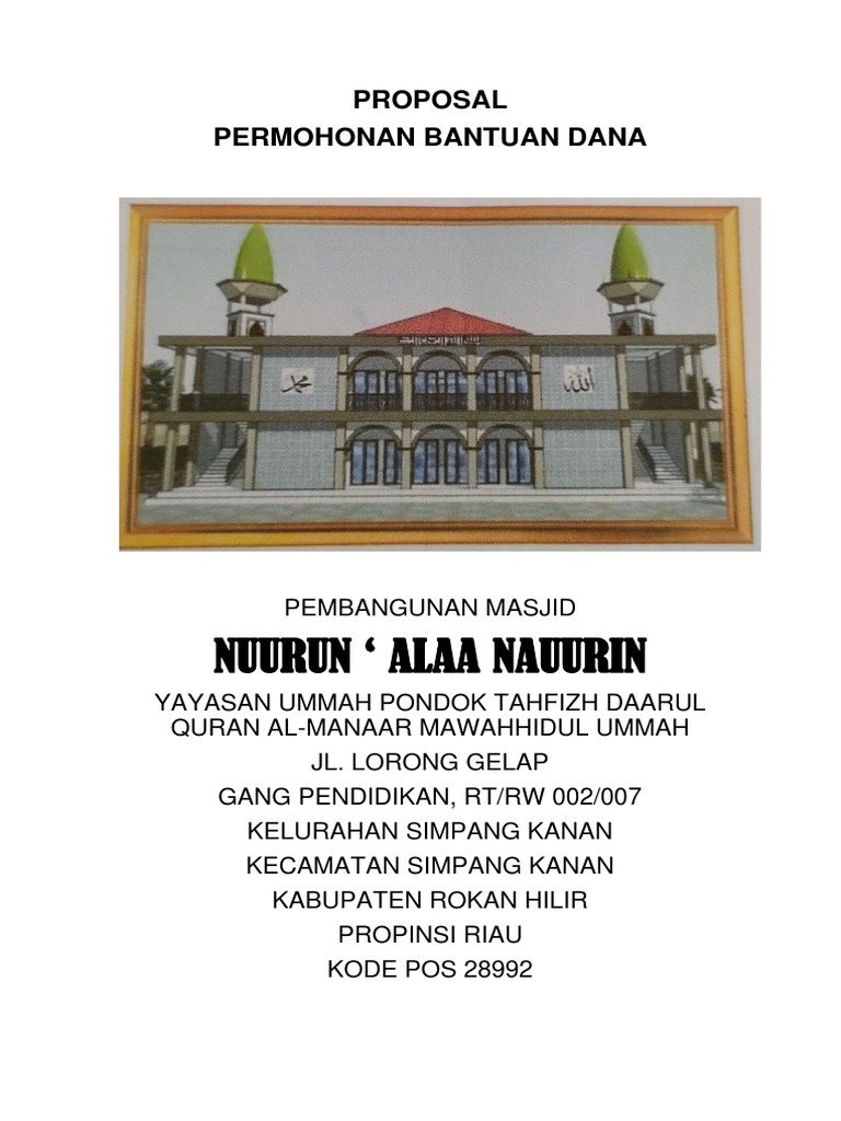 Proposal Masjid | PDF