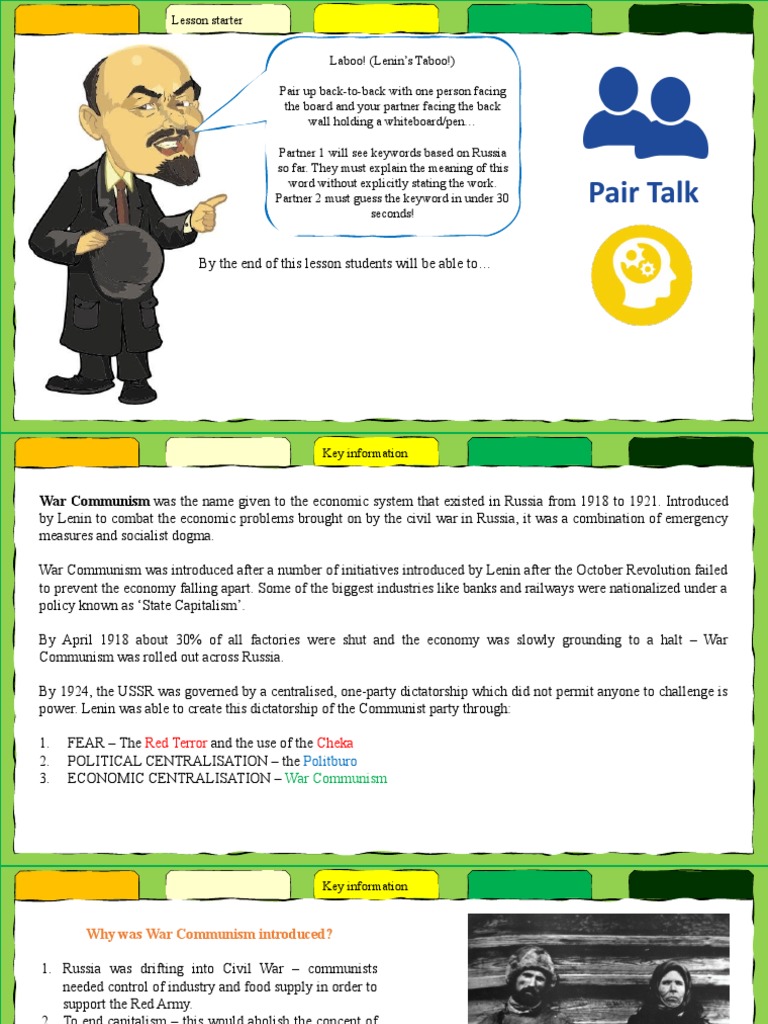 War Communism & NEP | PDF | Communism | Vladimir Lenin