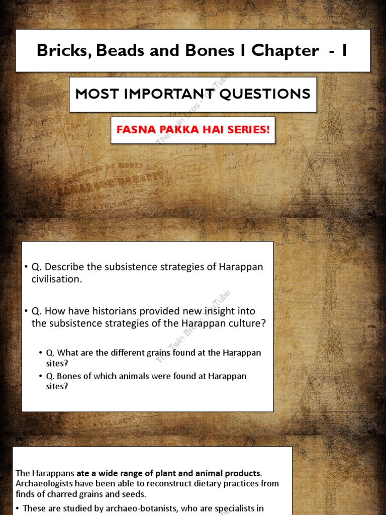 Harappan Civilization: Subsistence & Crafts | PDF | Social Science