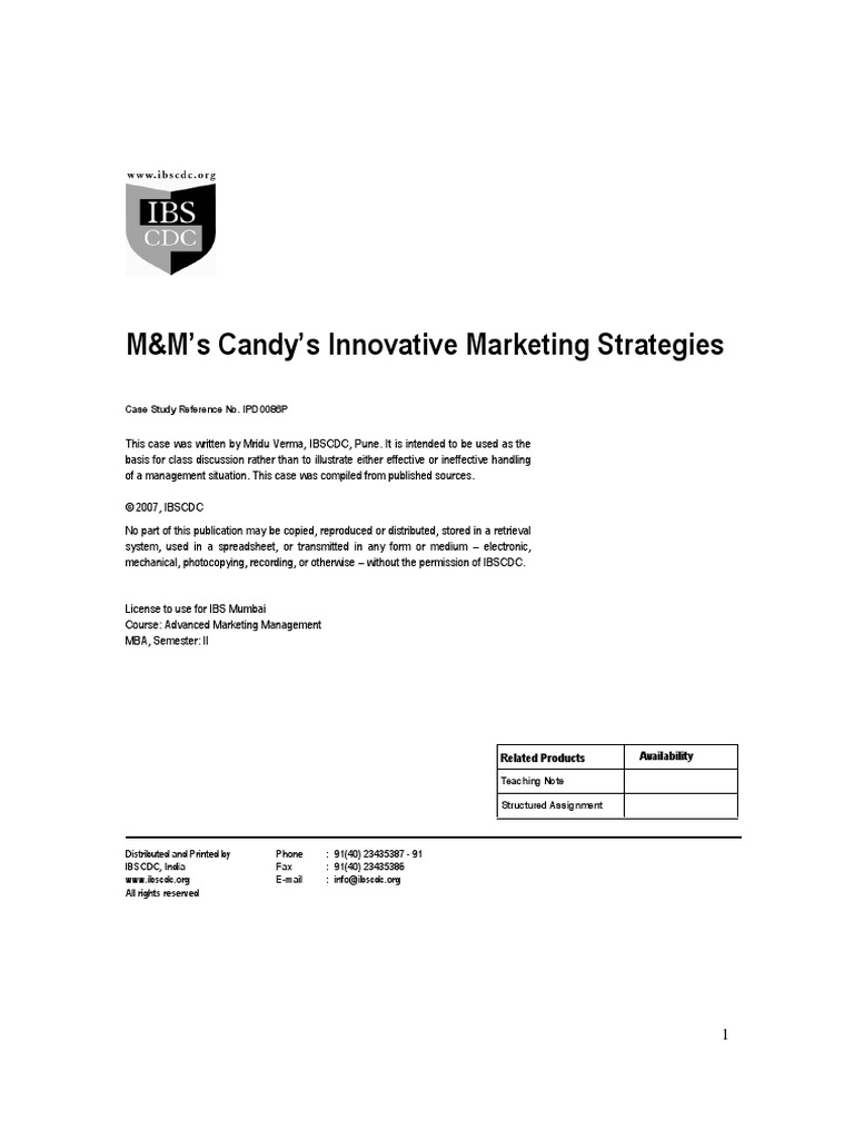 4) M&M's Candy's Innovative Marketing Strategies | PDF | Brand | Candy