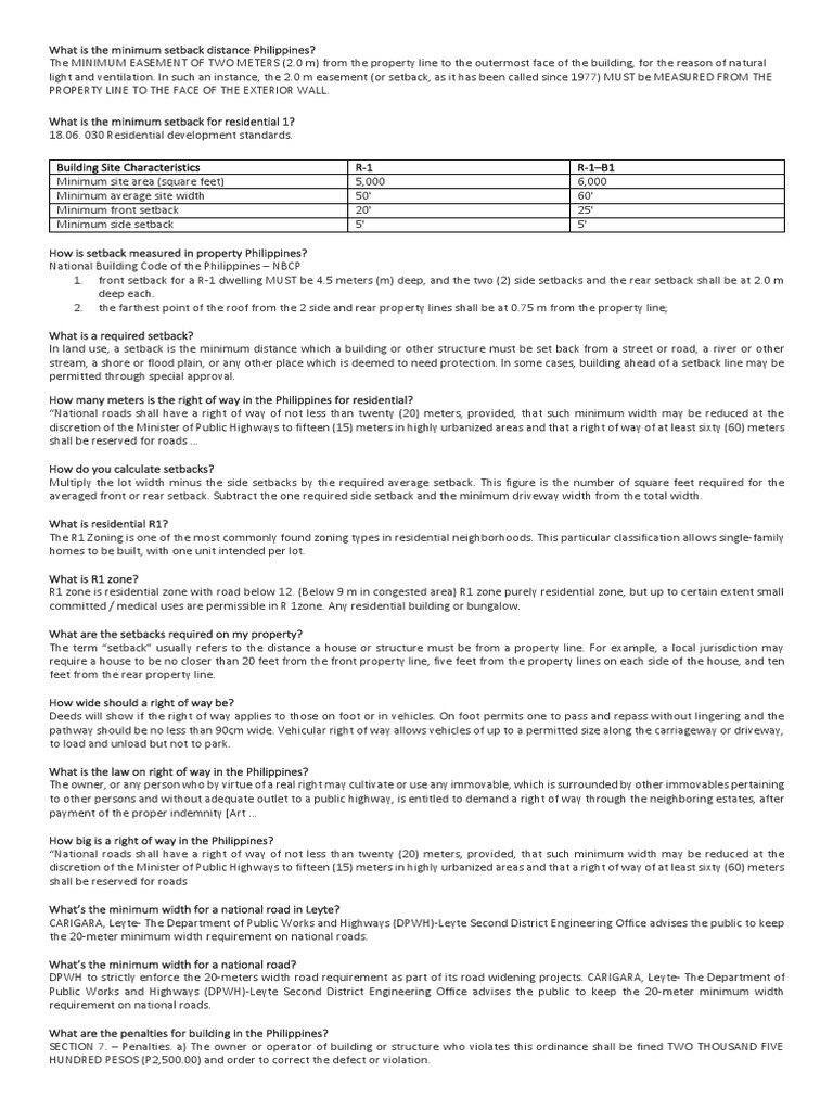 Setback | PDF | Traffic | Transport