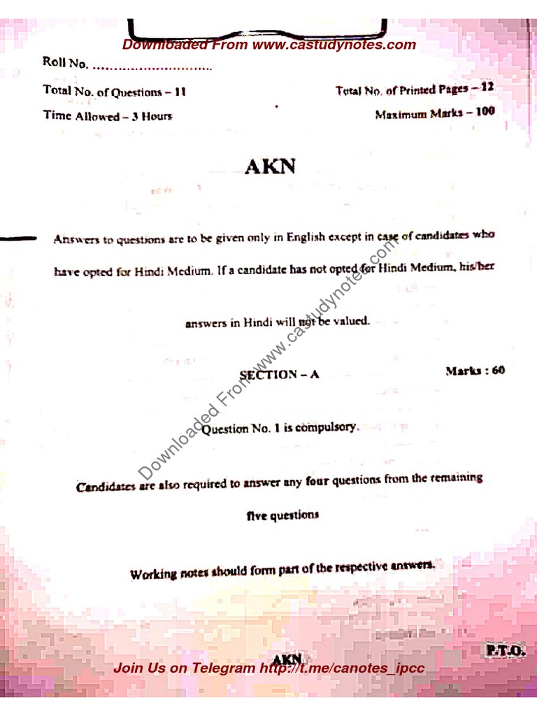 CA Inter May 2022 FM Eco Question Paper | PDF