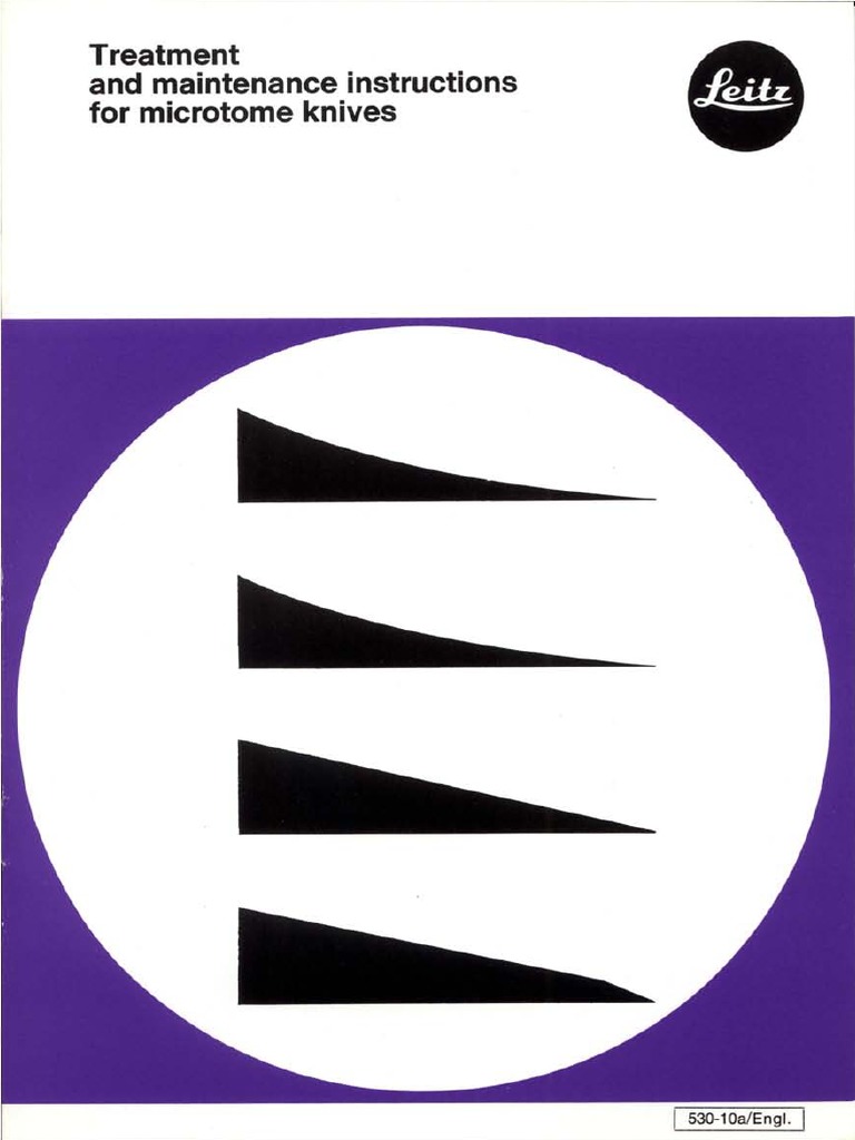 Treatment and Maintenance Instructions For Microtome Knives - Leitz | PDF