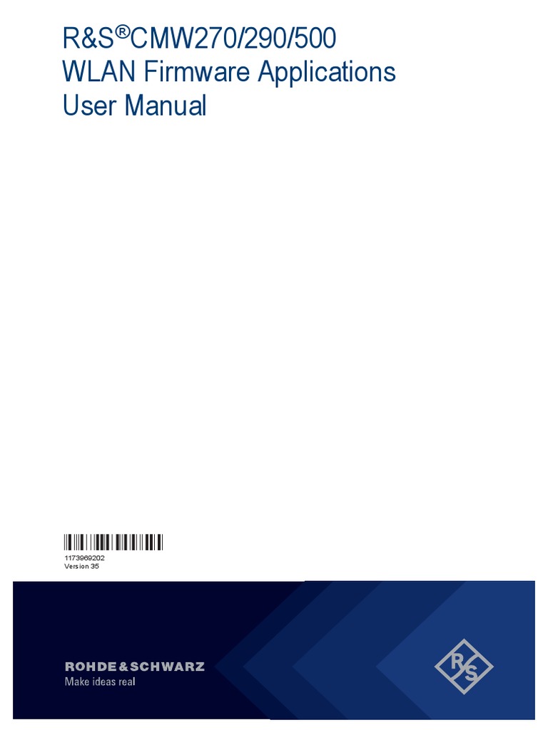 CMW WLAN UserManual V4-0-20 en 35 | PDF | Ieee 802.11 | Wireless Lan