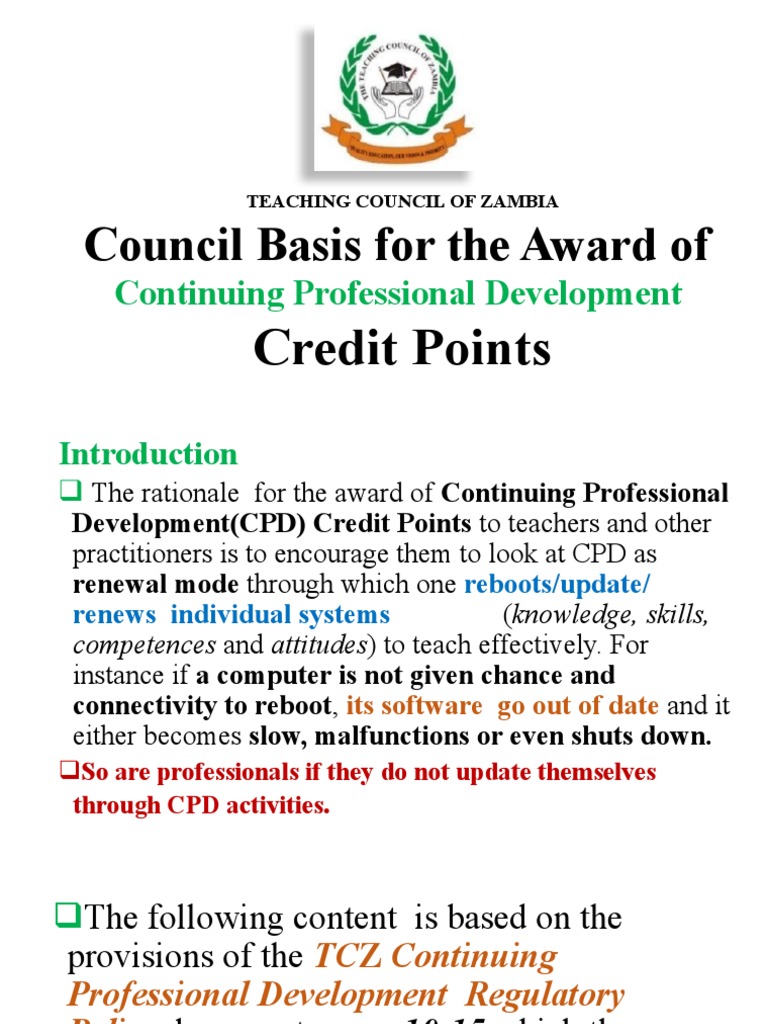 CPD Credit Points | PDF | Teaching Method | Teachers