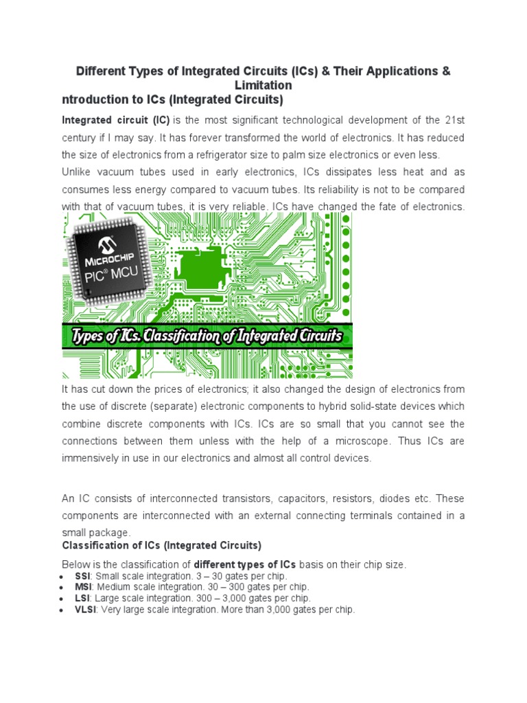 Different Types of Integrated Circuits | Download Free PDF | Integrated ... Different Types of Integrated Circuits | Download Free PDF | Integrated ...