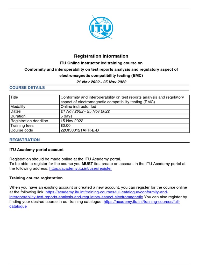 Conformity and Interoperability On Test Reports Analysis and Regulatory ...