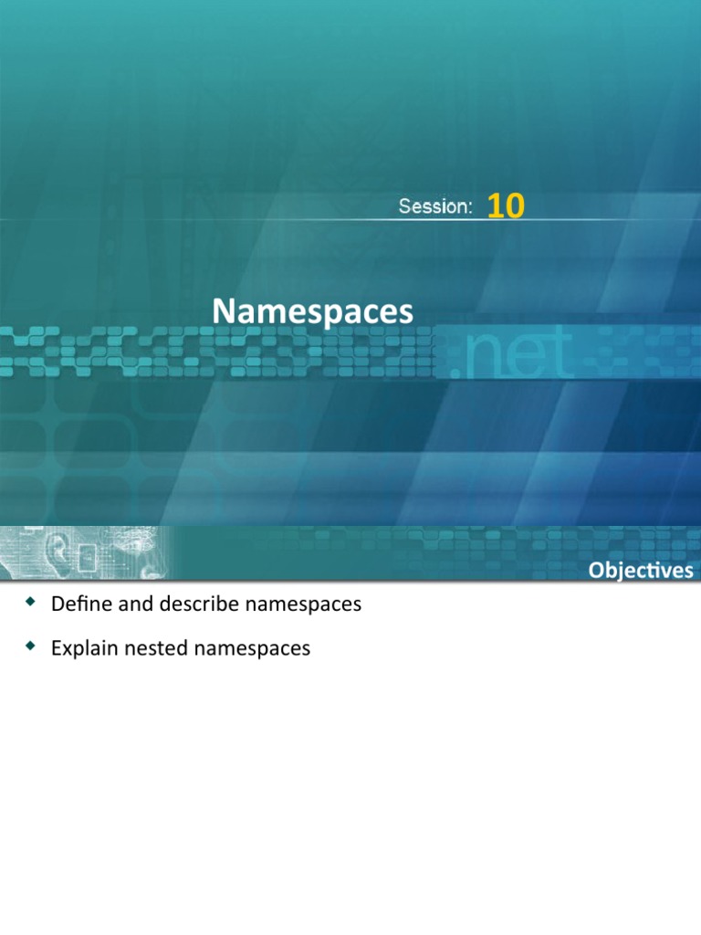Name Spaces Pdf C Sharp Programming Language Namespace 