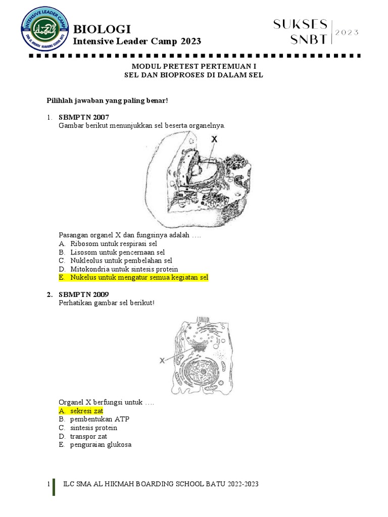 Modul Pretest ILC 2023 | PDF