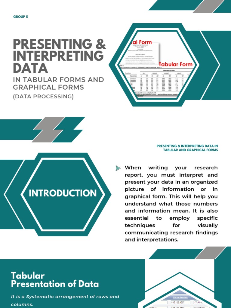 Presenting & Interpreting Data (Data Processing) - Group 5 | PDF | Chart | Dependent And ...