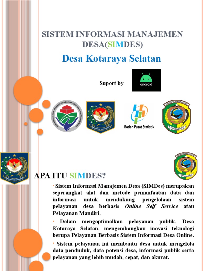 SISTEM INFORMASI MANAJEMEN DESA (SIMDes) | PDF