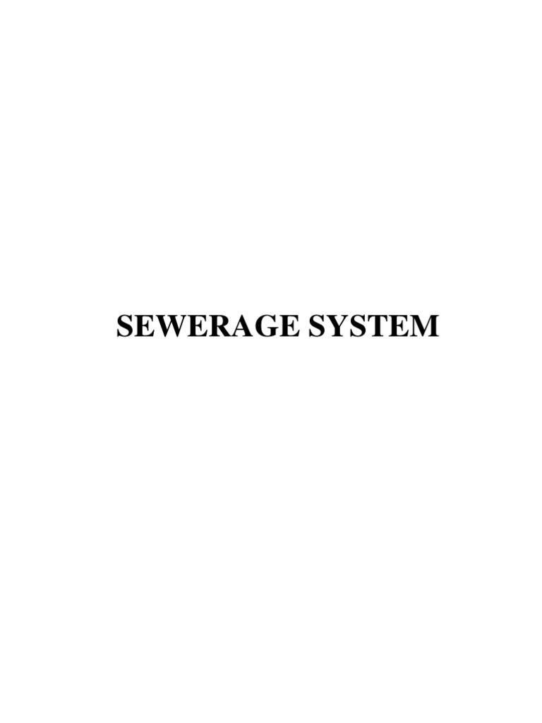 Sewerage Report | PDF | Sewerage | Sewage Treatment