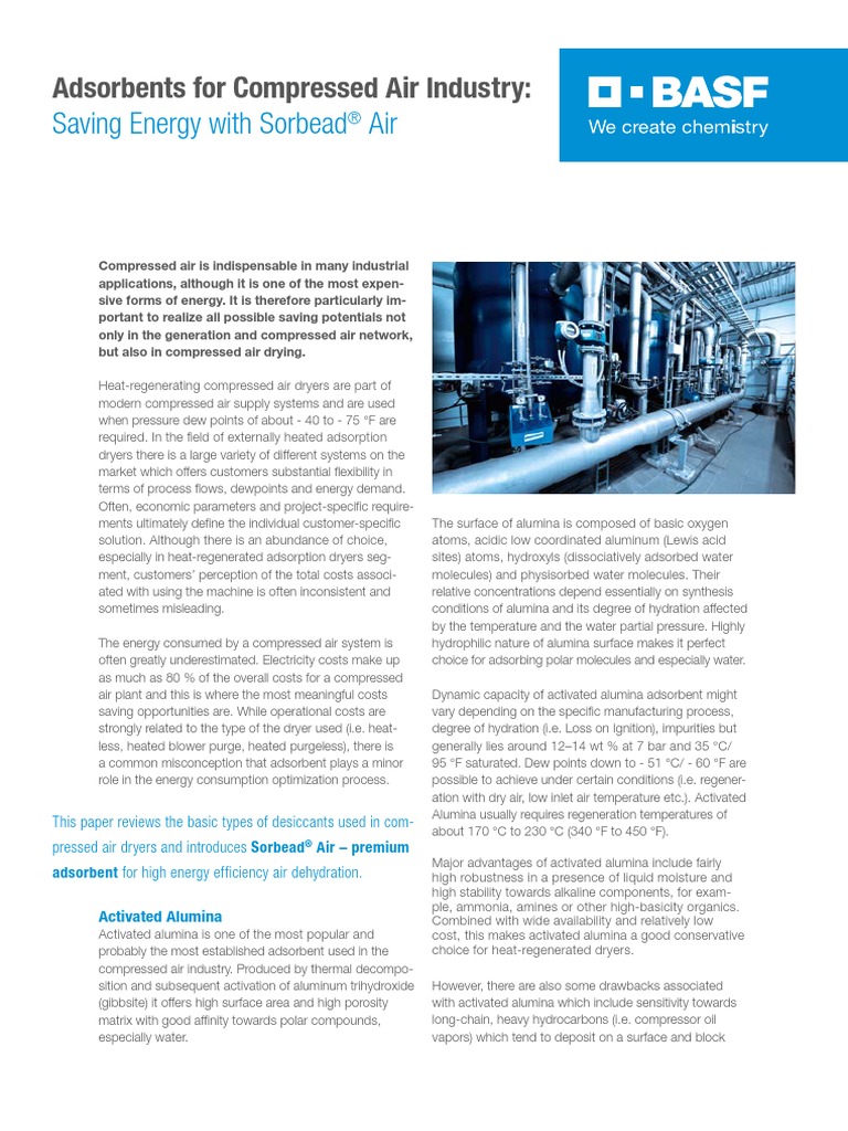 BASF CAT-003091 SorbeadAir TechArticle A4 04 | PDF | Adsorption | Zeolite