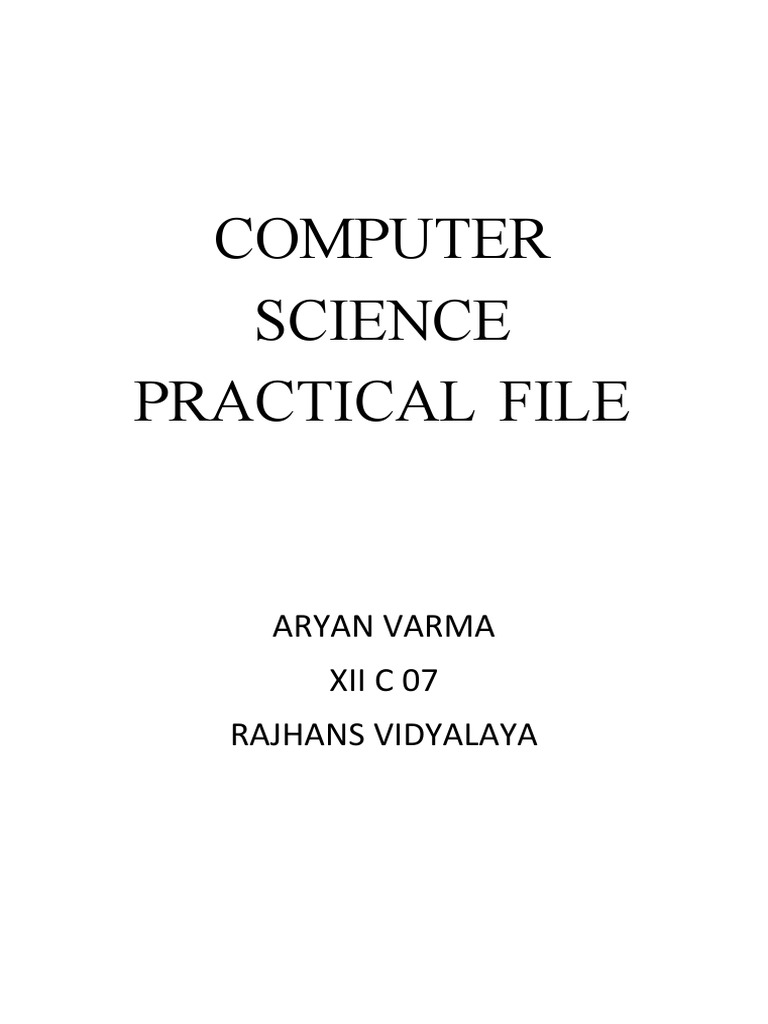 Aryan Varma Final CS | PDF | Letter Case | Computing