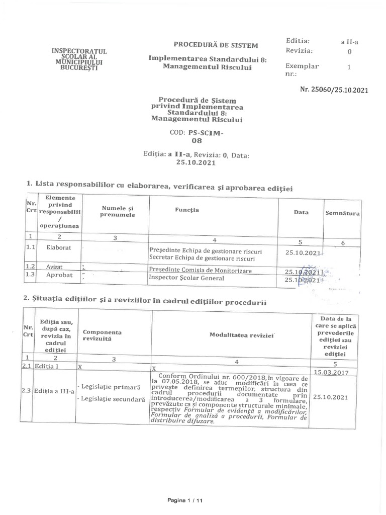 Procedura - Anexa 4 | PDF