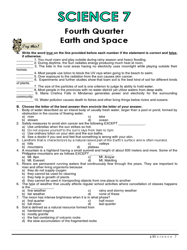 SCIENCE 7 (Module 4th Quarter) 2021-2022) | PDF | Rock (Geology ...