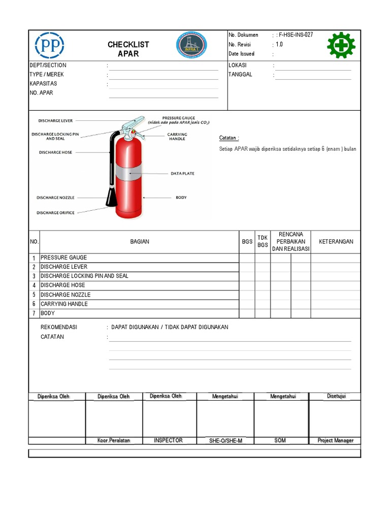 Form Checklist APAR | PDF