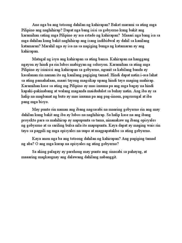 Kahirapan | PDF
