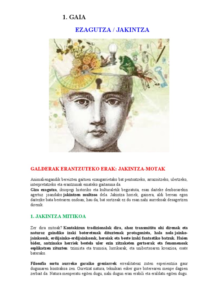 Apunteak 1. Gaia | PDF
