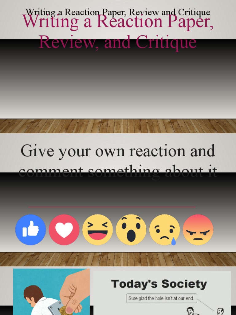 Writing A Reaction Paper, Critique or Review | PDF