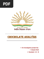 Best Chemistry Investigatory Project - Class XI & XII - Chocolate ...