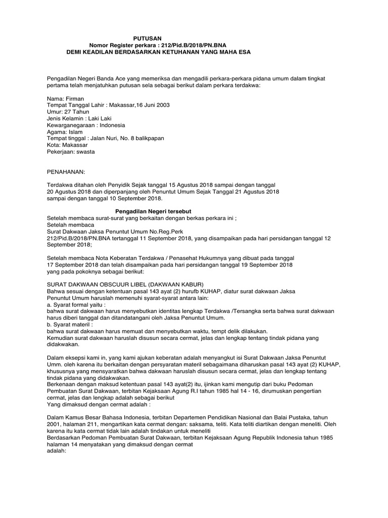 Surat Putusan | PDF
