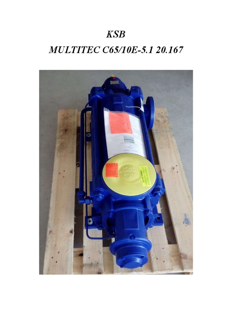 KSB-MULTITECC65 Pump | PDF