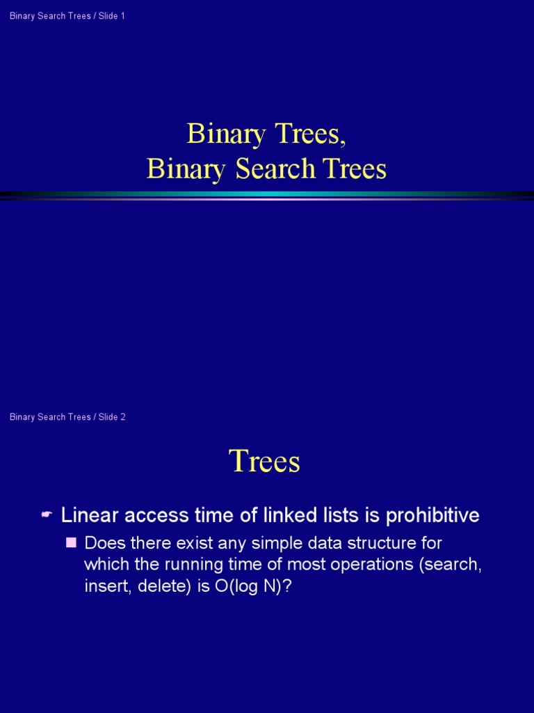 Binary Trees Binary Search Trees Pdf Algorithms And Data Structures Computer Data