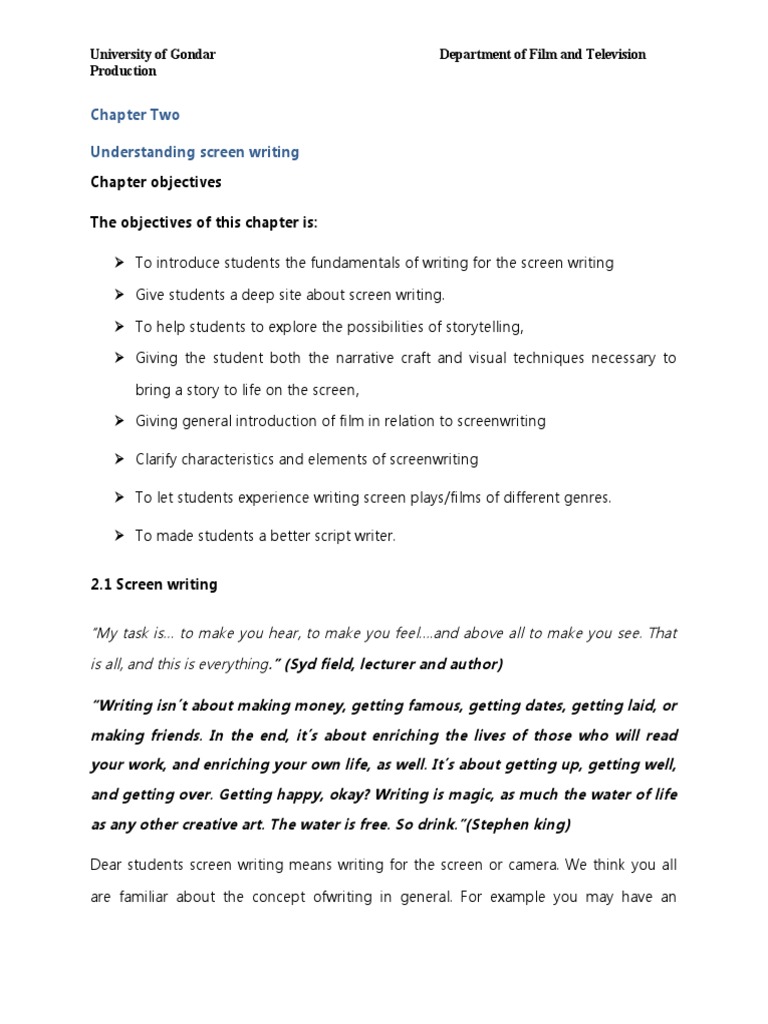 Screenwriting Fundamentals Guide | PDF | Screenplay | Screenwriting