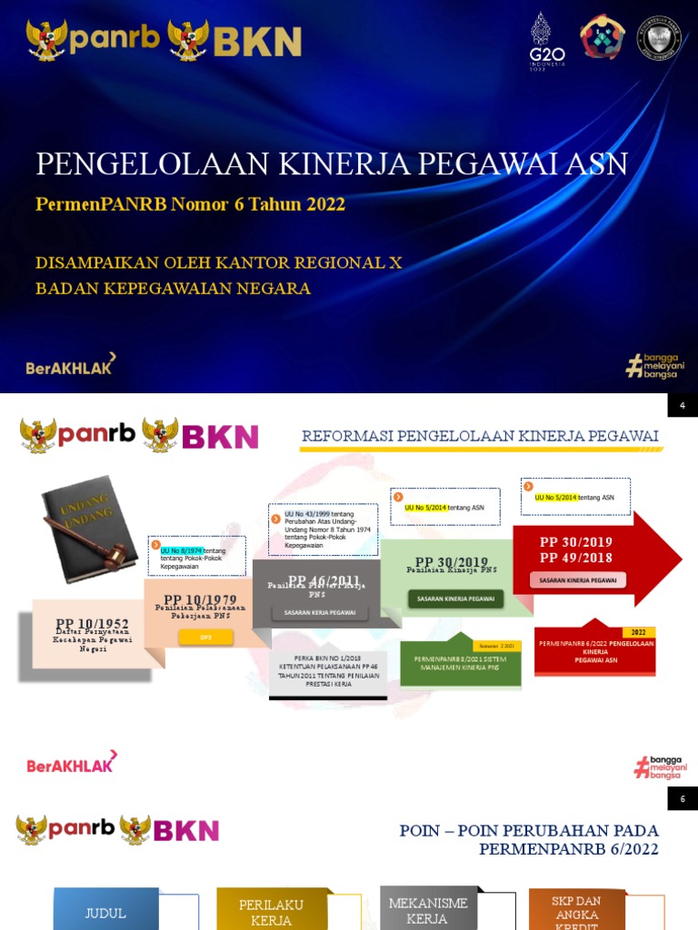 Bimtek - PPT PermenPANRB Pengelolaan Kinerja - KRX | PDF