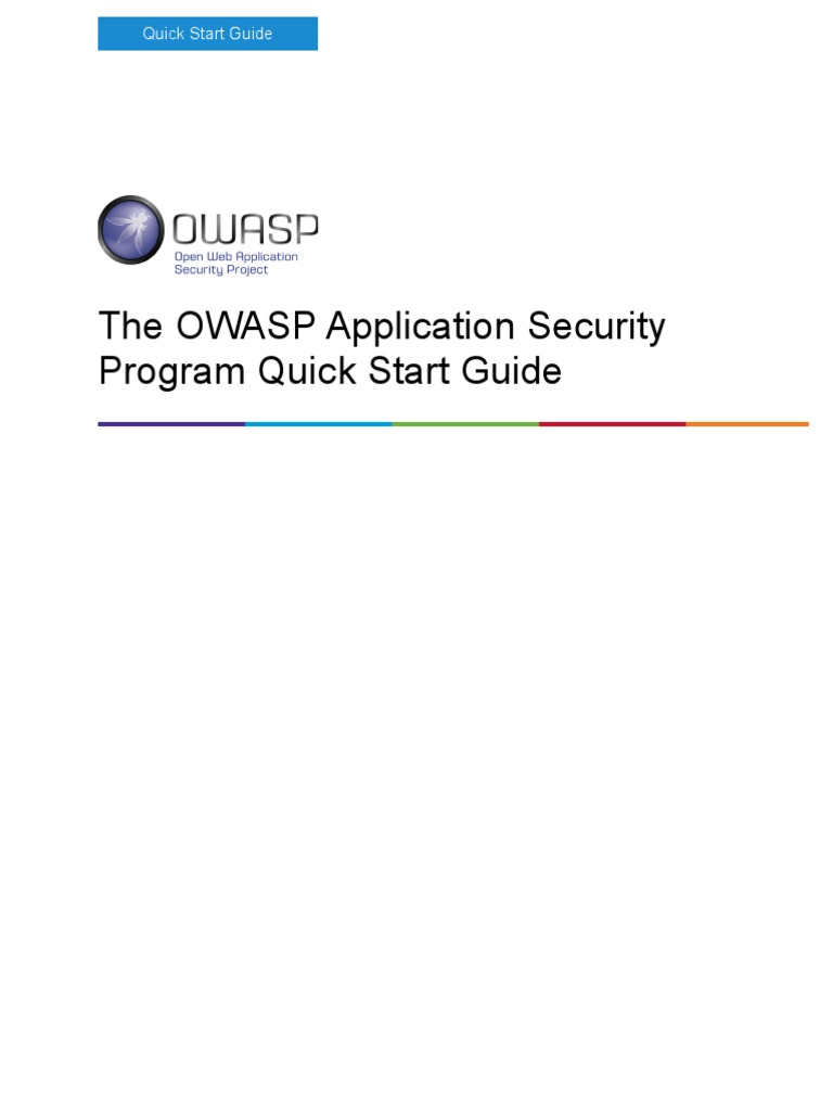 OWASP Quick Start Guide | Download Free PDF | Vulnerability (Computing) | Computer Security