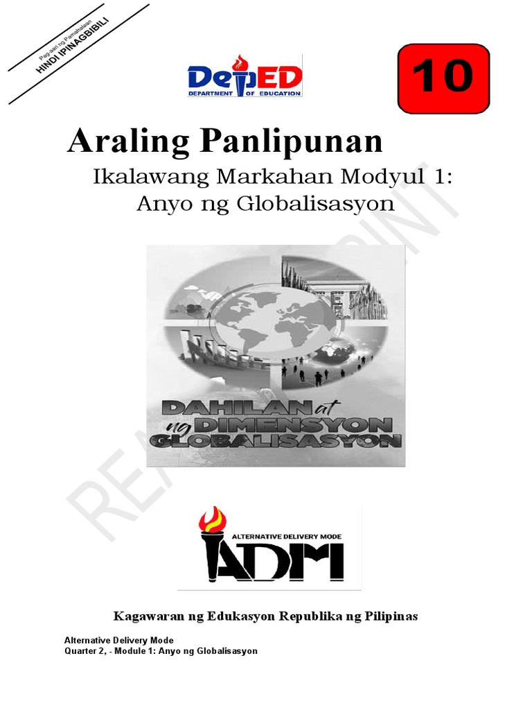 Ap10 q2 Mod1 Anyonglobalisasyon v5 | PDF