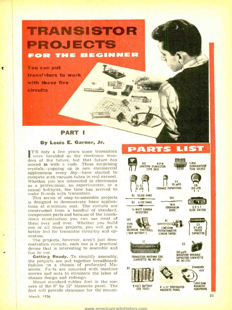 Transistor Projects L E Garner | PDF | Relay | Transistor