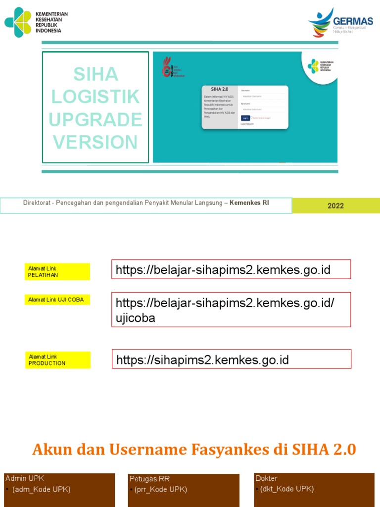 Upgrade SIHA 2.0 untuk Fasyankes | PDF | Kesehatan Holistik