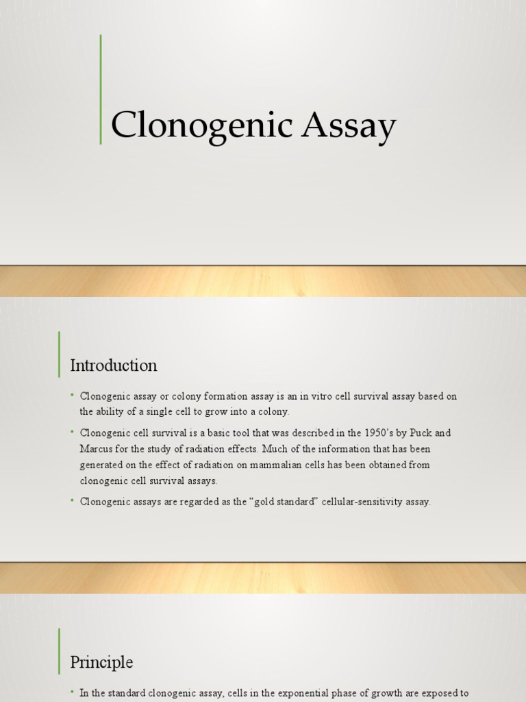 Clonogenic Assay | Download Free PDF | Stem Cell | Assay