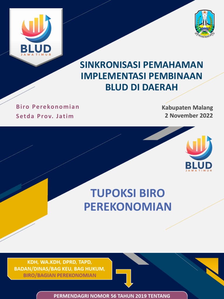 Paparan Sinkronisasi Implementasi Pembinaan Blud - Kab. Malang | PDF