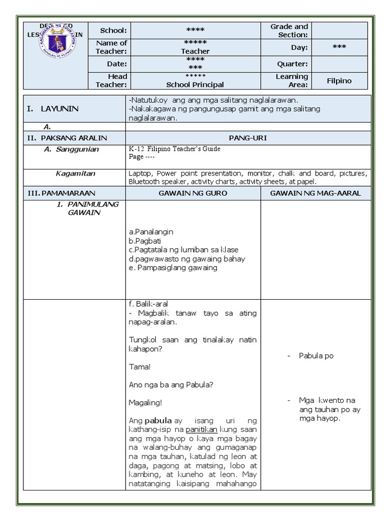 Filipino Dlp-Pang - Uri | PDF