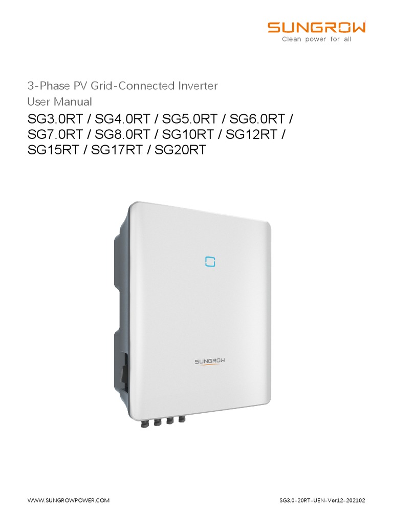 Manual de Instalación Sungrow SGRT. en | PDF | Power Inverter ...