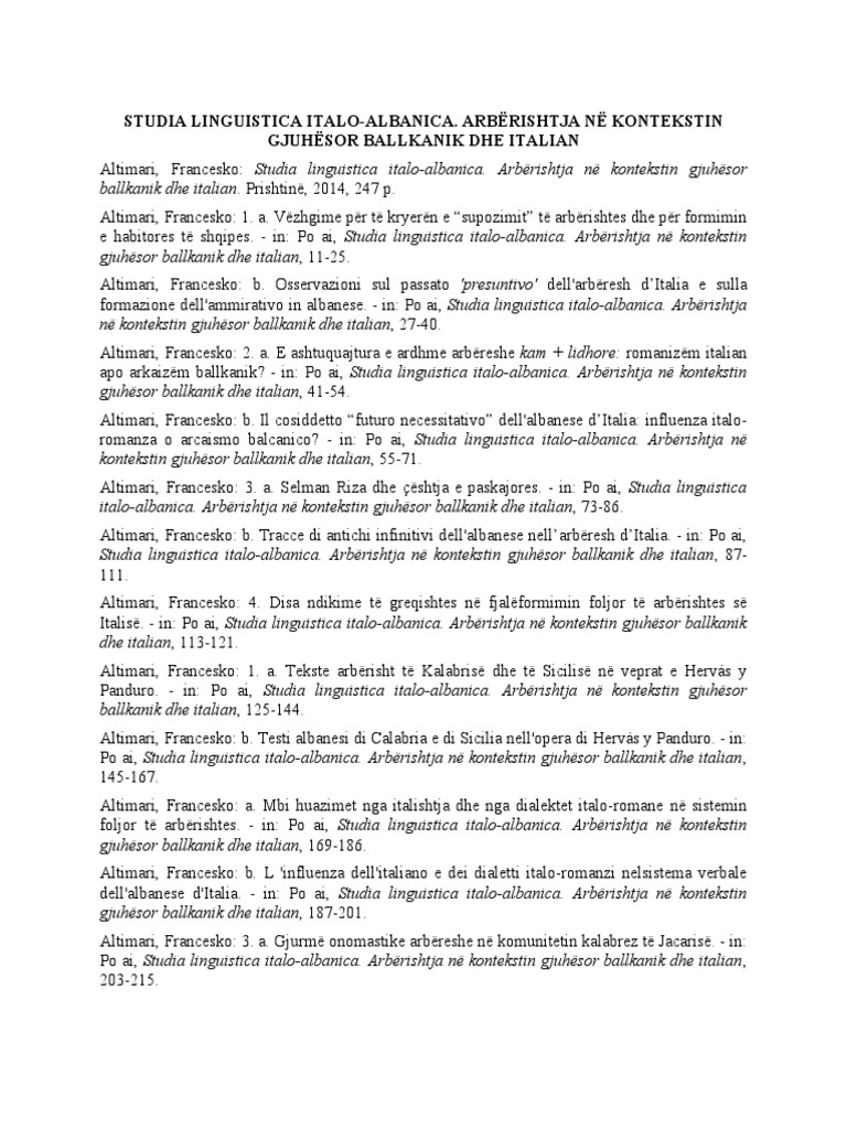 Altimari - Per Bibliografine | PDF